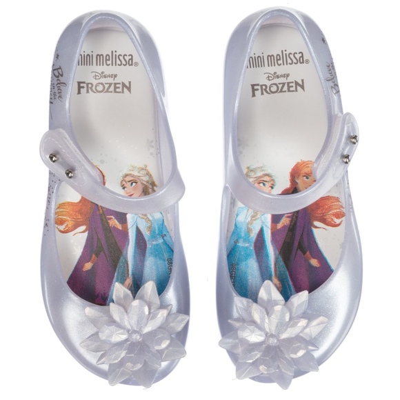 Mini Melissa | Shoes | Mini Melissa Ultragirl Frozen Flat Pearl White ...